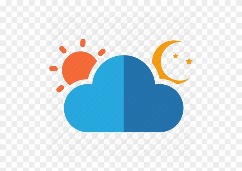 Set Of Weather Icons Day And Night Vector Clipart - Day And Night Icon ...