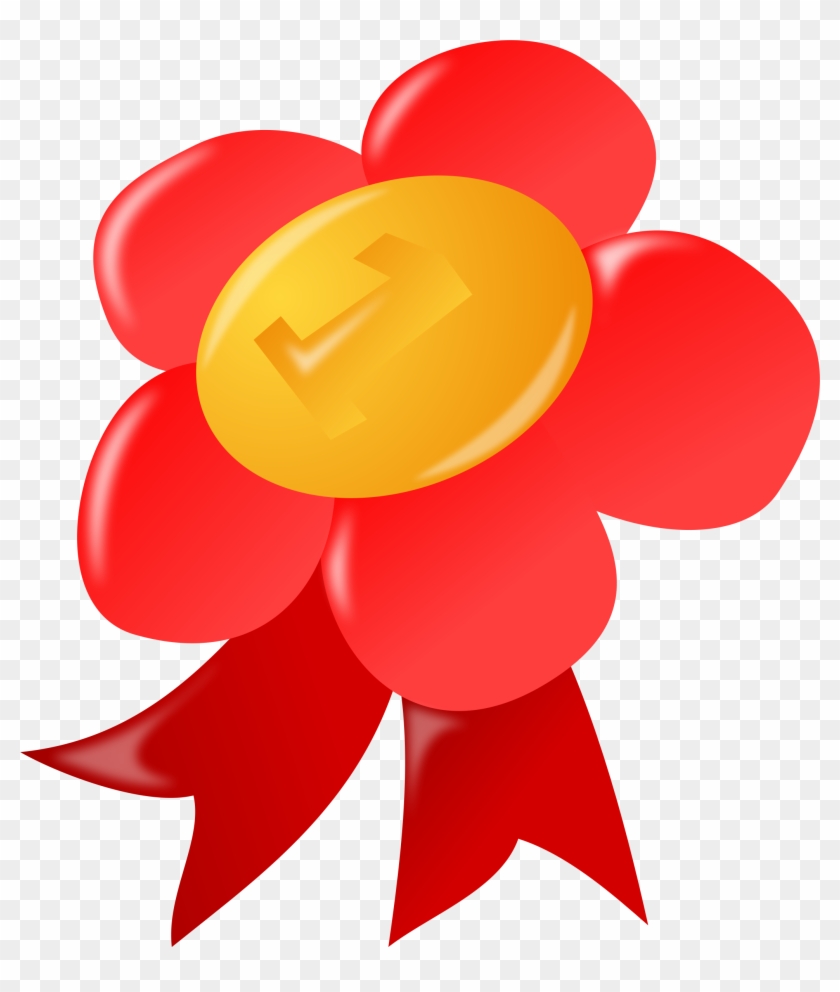 Ribbon Clipart Number One - Clip Art Of Red Award Ribbon - Full Size ...