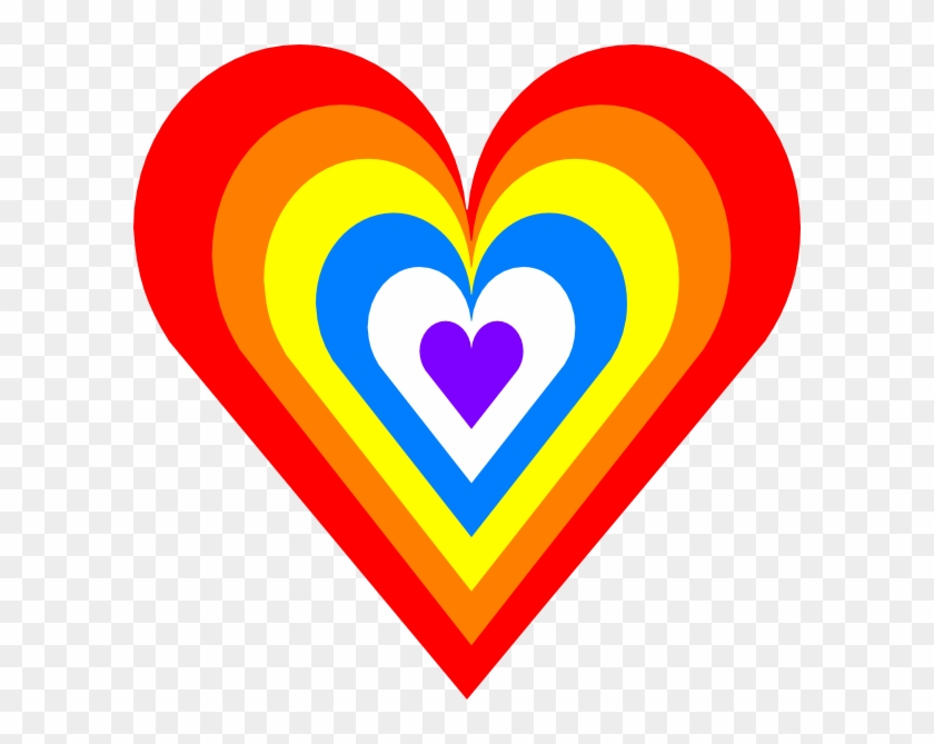 Heart Clipart Colorful - Rainbow Heart Clipart - Full Size PNG Clipart ...