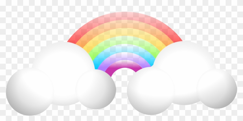 Rainbow Clouds Rain Weather Sky Rainbow Ra - Rainbow Clip Art - Full ...
