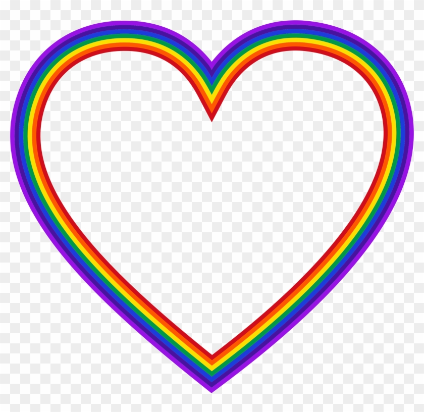 Hearts Clipart Rainbow - Rainbow Heart Clip Art - Full Size PNG Clipart ...