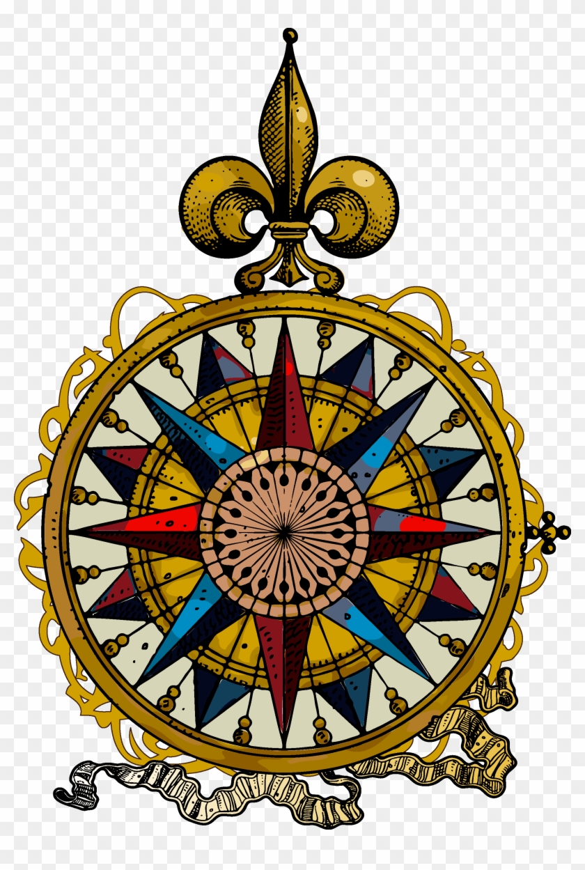 Antique Compass Rose Tattoo