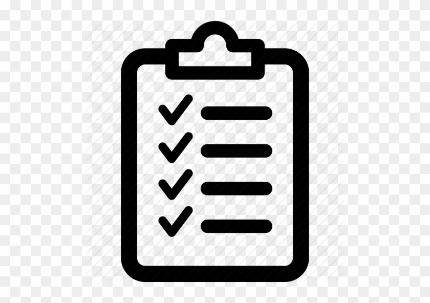 Black And White Checklist - Full Size PNG Clipart Images Download