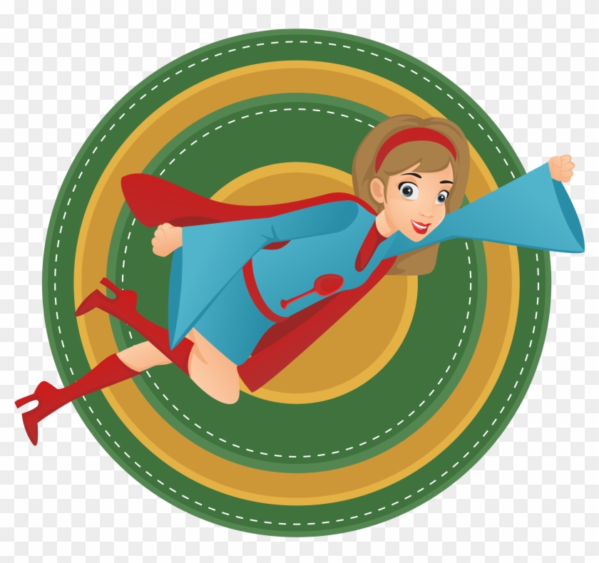 Super Girl Flying01-2 - Cartoon - Free Transparent PNG Clipart Images ...