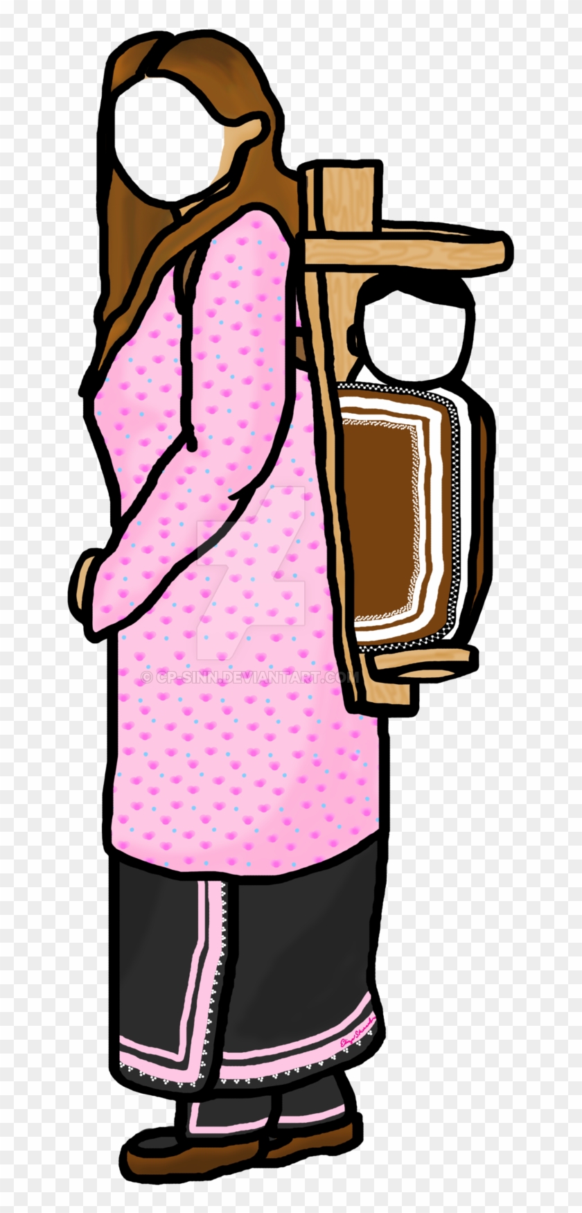 Oneida Mama With Baby In Cradleboard Cut Out By Cp - Oneida Mama With ...