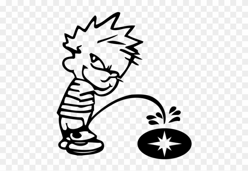 Calvin Pissing On Trump - Full Size PNG Clipart Images Download