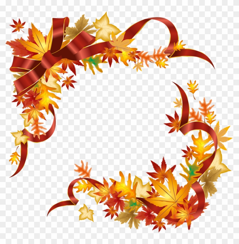 Border Designclip - 50 Custom Give Thanks Leaves Themed Thanksgiving ...