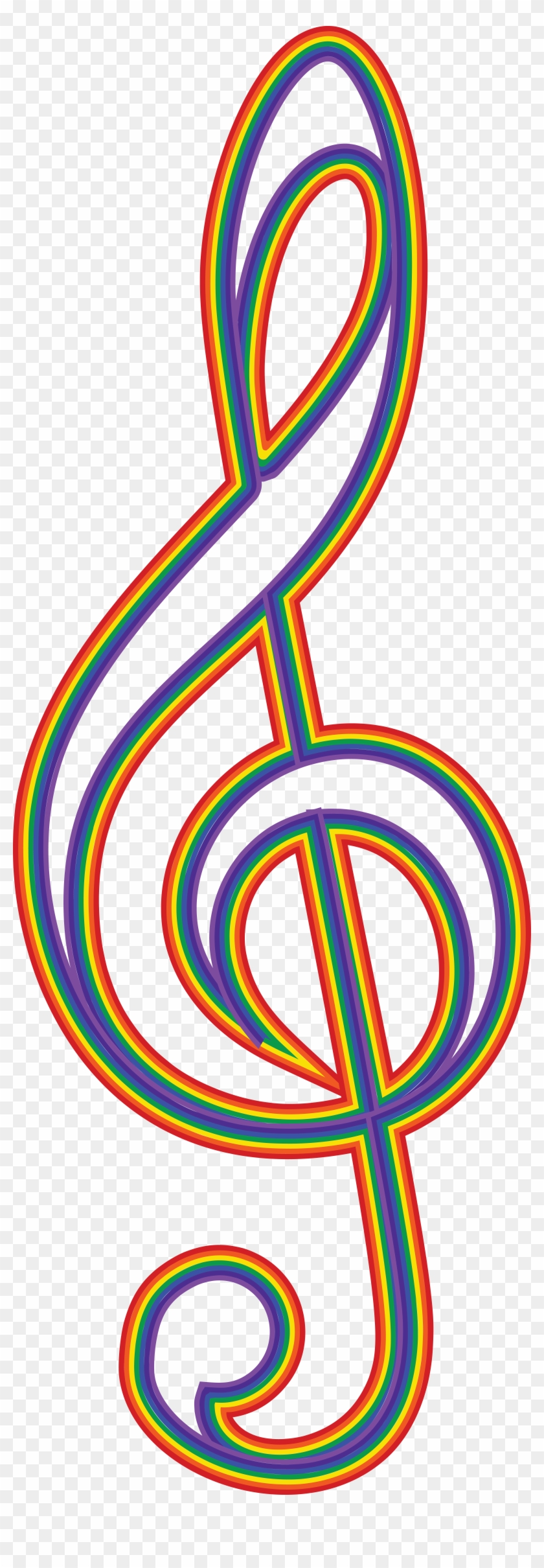 Free Clipart Of A Rainbow Music Clef - Free Clipart Of A Rainbow Music ...