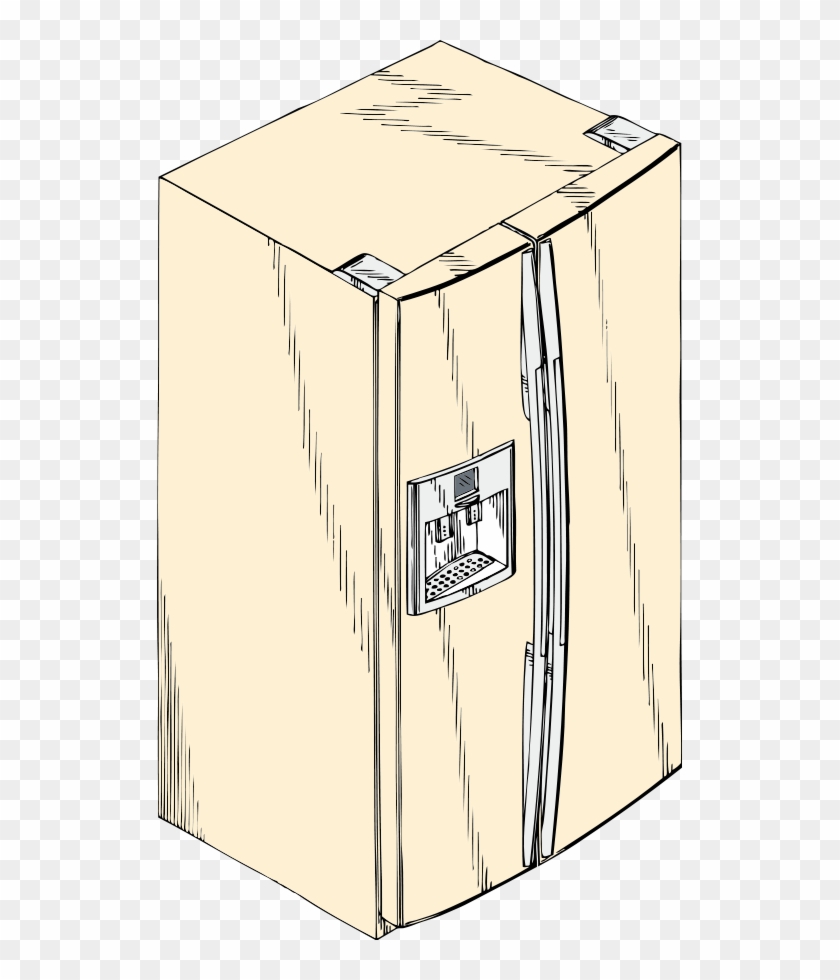 This Free Clip Arts Design Of Side By Side Refrigerator - Refrigerator ...