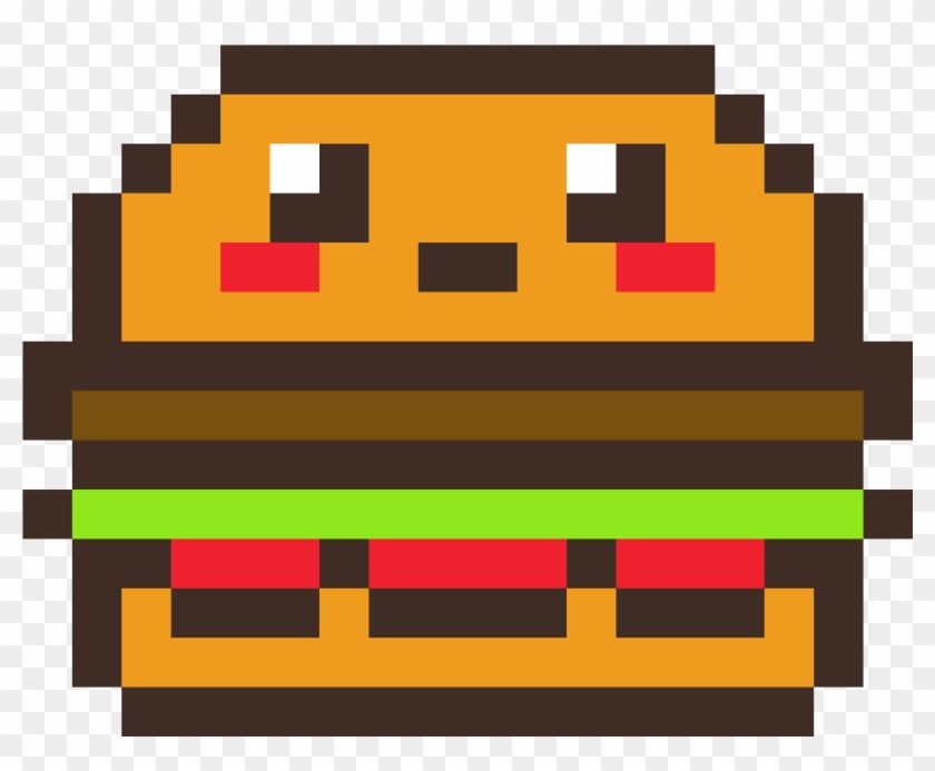 Hamburger - Hamburger Pixel Art - Full Size PNG Clipart Images Download