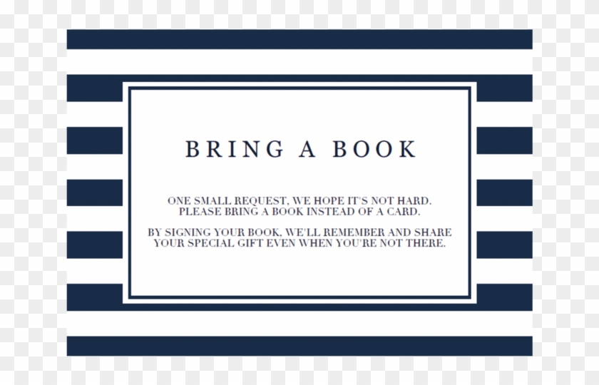 Raffle Book Template - Bring A Book Instead Of A Card - Full Size PNG ...