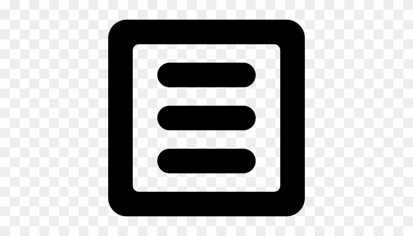 Menu Square Button Gross Symbol Vector - Menu Button Png Logo - Full ...