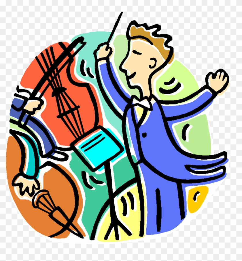 Vector Illustration Of Orchestra Maestro Conductor - Orchestra Clipart ...