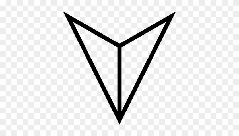 Arrow Head Pointing Down Vector - Arrow Head Outline - Full Size PNG Clipart Images Download