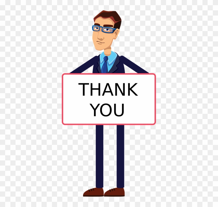 Thank You Animated Character Gentleman - Animated Character Of Thank ...