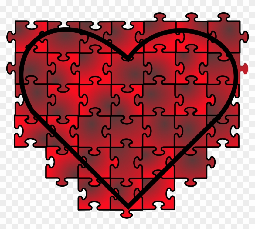 Puzzle Clipart Transparent Background - Heart Puzzle - Full Size PNG ...