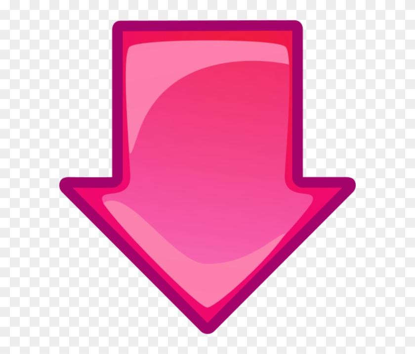 Arrow Orange Down Vector - Pink Arrow Pointing Down - Full Size PNG ...