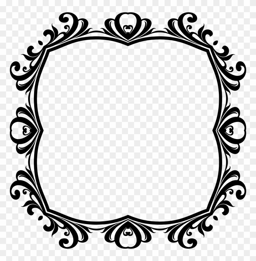 Framed Painting Clipart Black And White Clipart Decorative - Picture ...