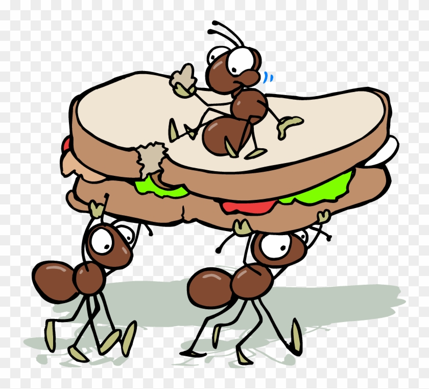 Picnic Ants Clipart Pencil And In Color - Cartoon Ants Picnic - Full ...