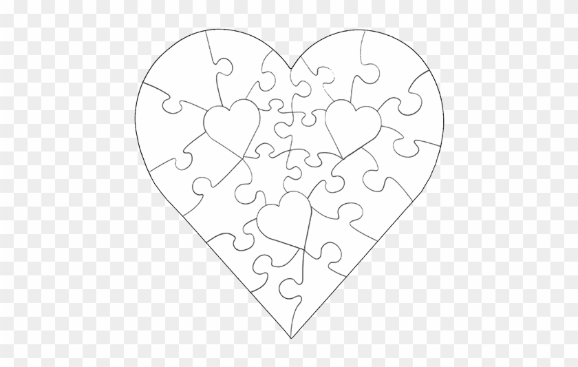 Heart Shaped Puzzle Pieces - Full Size PNG Clipart Images Download