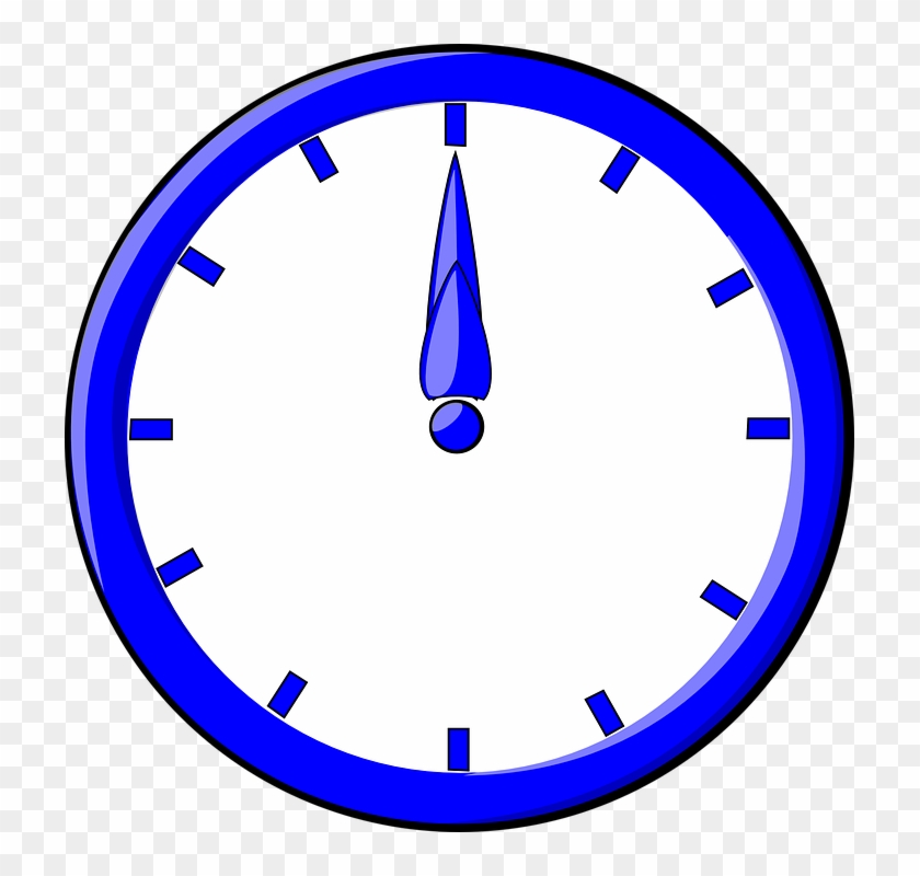 Sign, Five, Signs, Symbols, Time, Clocks, Clock, - Blue Clock Clipart ...