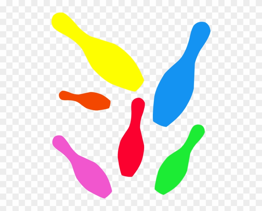 Color Bowling Pins Clip Art At Clker - Colorful Bowling Pin Clipart ...