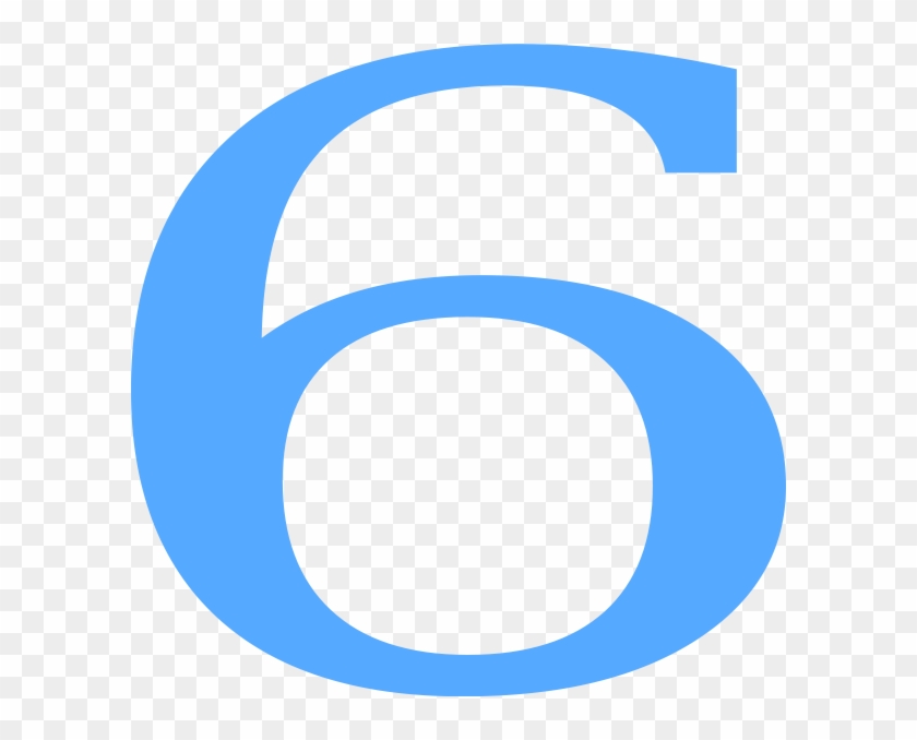 Number 6 Clip Art - Blue Numbers Clipart Transparent - Full Size PNG ...