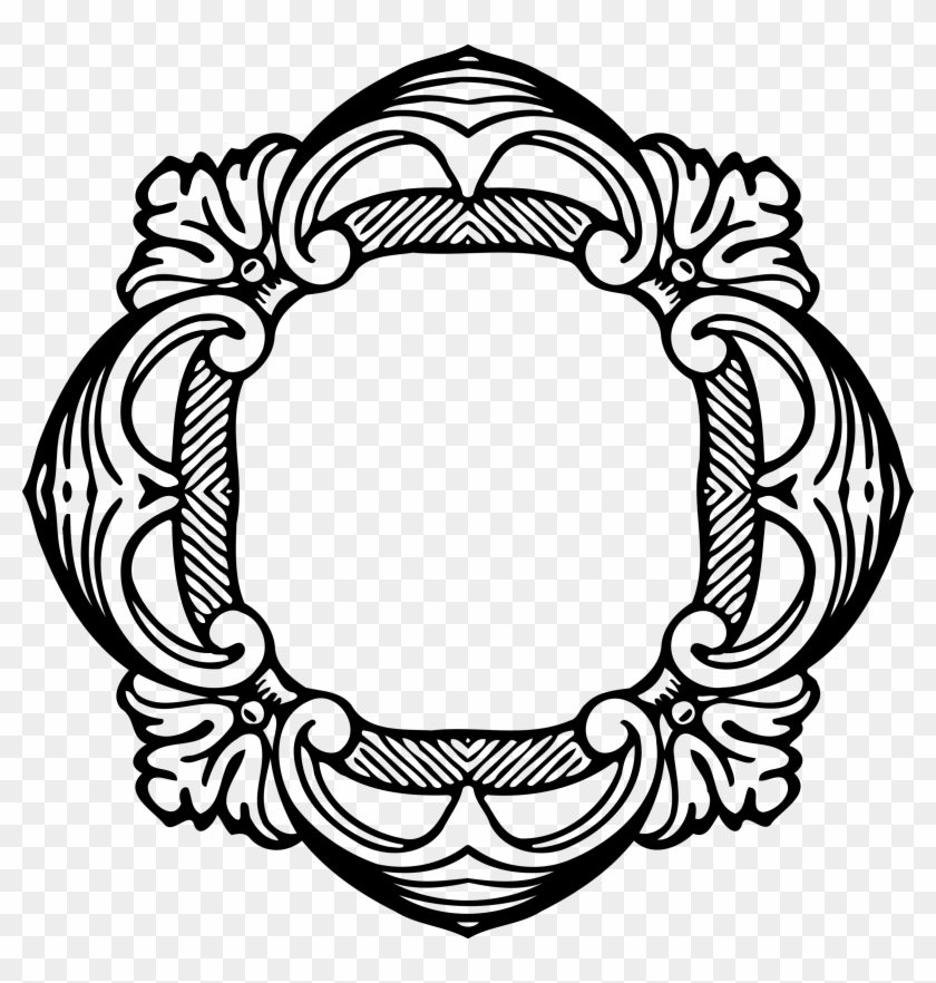 Big Image - Beautiful Frame Png Black White - Full Size PNG Clipart ...
