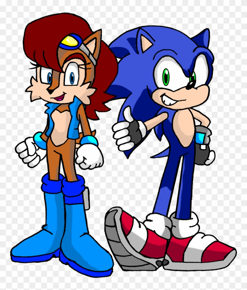 Sonic And Sally By Frostthehobidon - Cartoon - Free Transparent PNG ...