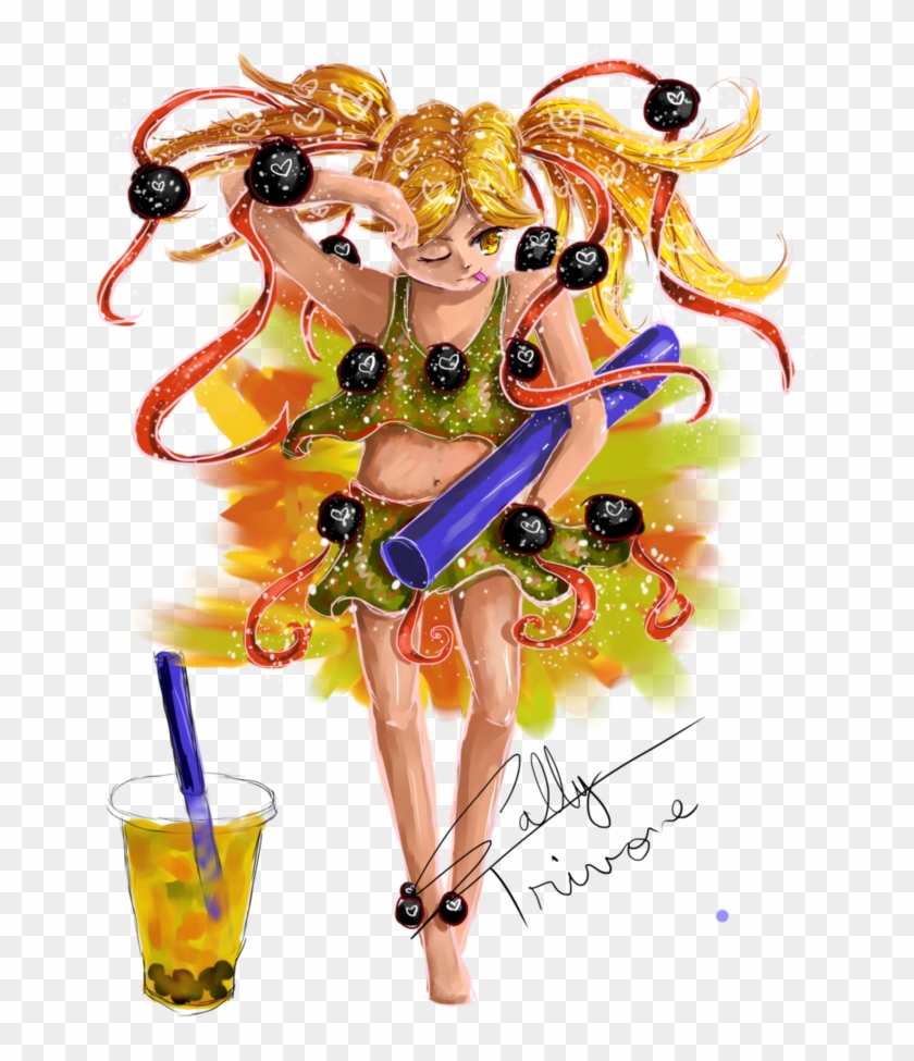 Bubble Tea Girl By Sallytrivone - Bubble Tea - Full Size PNG Clipart ...