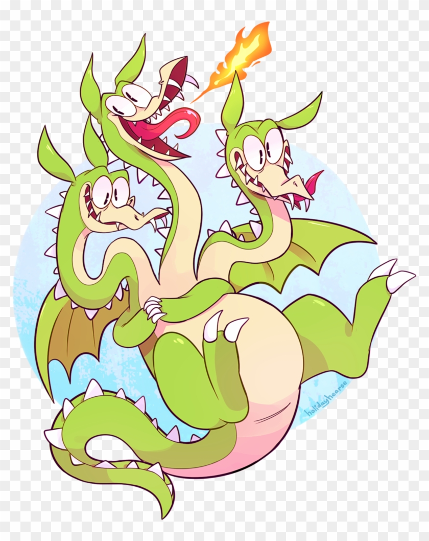 Three Headed Dragon By Draco-firestorm On Deviantart - Grim Matchstick - Full Size PNG Clipart ...
