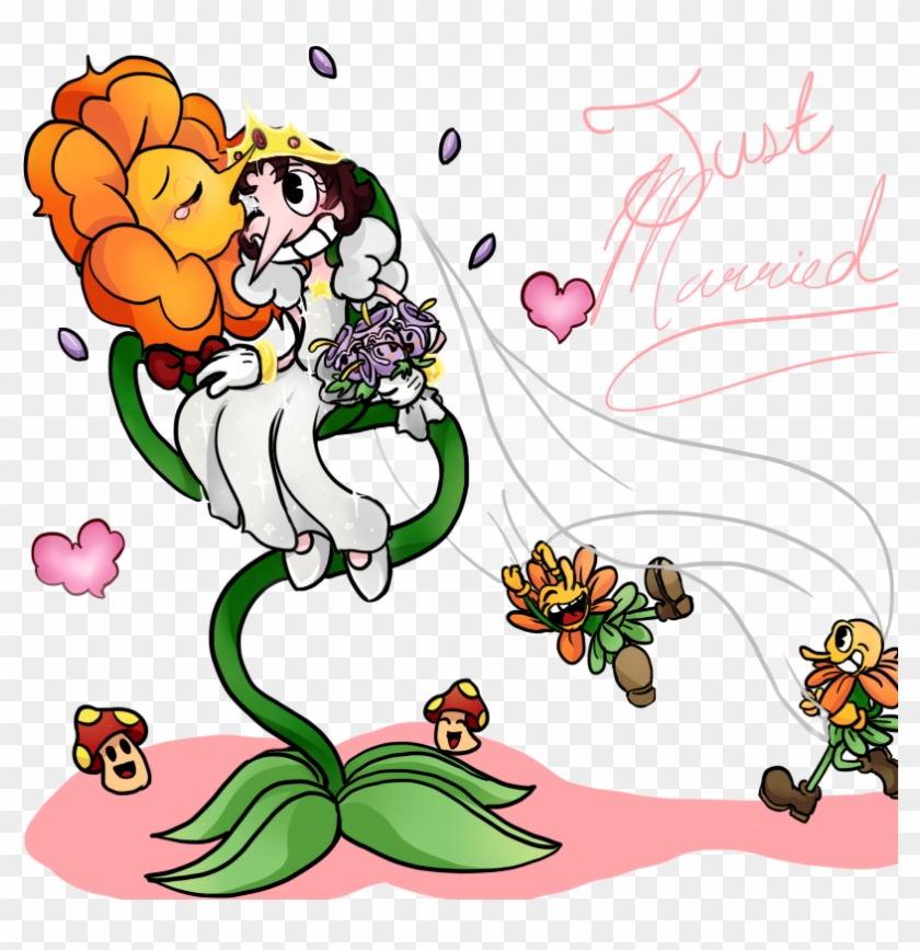 Cuphead Floral Design Fan Art Cartoon - Cuphead Floral Design Fan Art ...