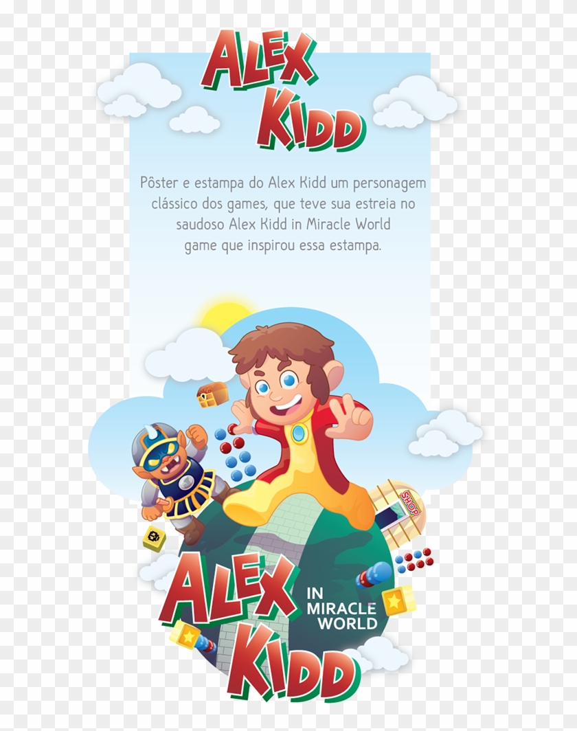 Alex Kidd Poster And Stamp Art - Cartoon - Free Transparent PNG Clipart ...