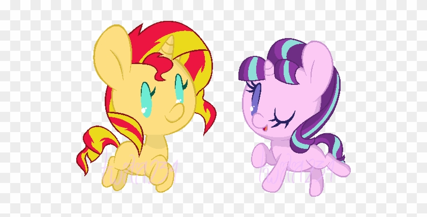Chibi Sunset Shimmer Y Starlight Glimmer By Twili1234 - Cartoon - Free ...