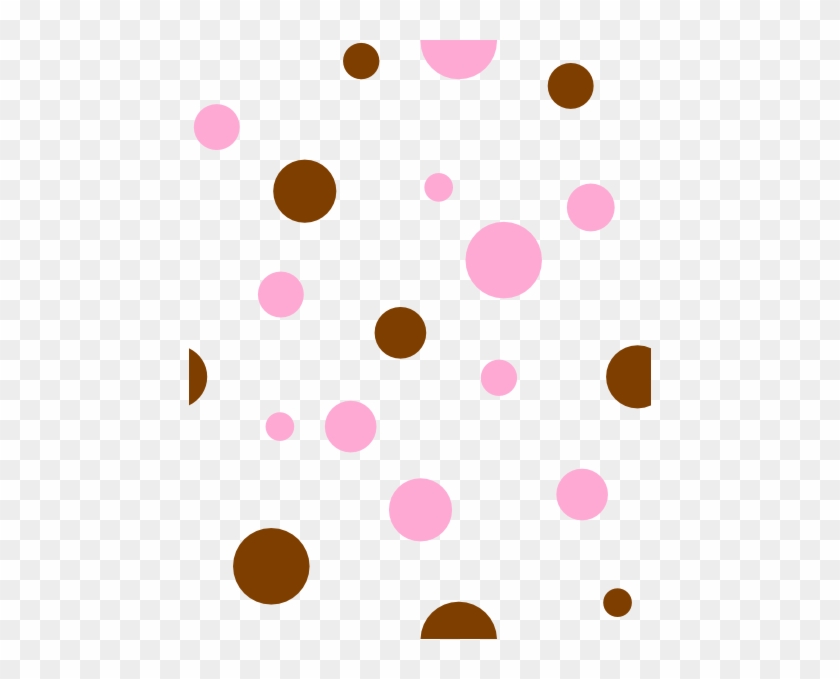 Dots Clipart Pink - Pink And Brown Polka Dot Background - Full Size PNG ...