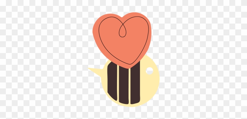 Bumble Bee - Heart - Full Size PNG Clipart Images Download