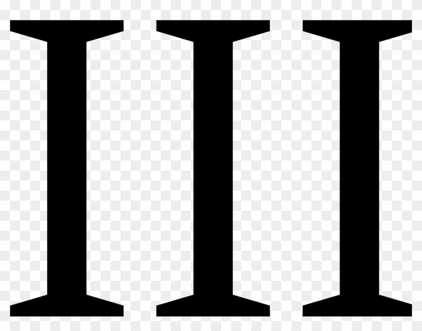 Roman Numeral 3 Svg - Full Size PNG Clipart Images Download