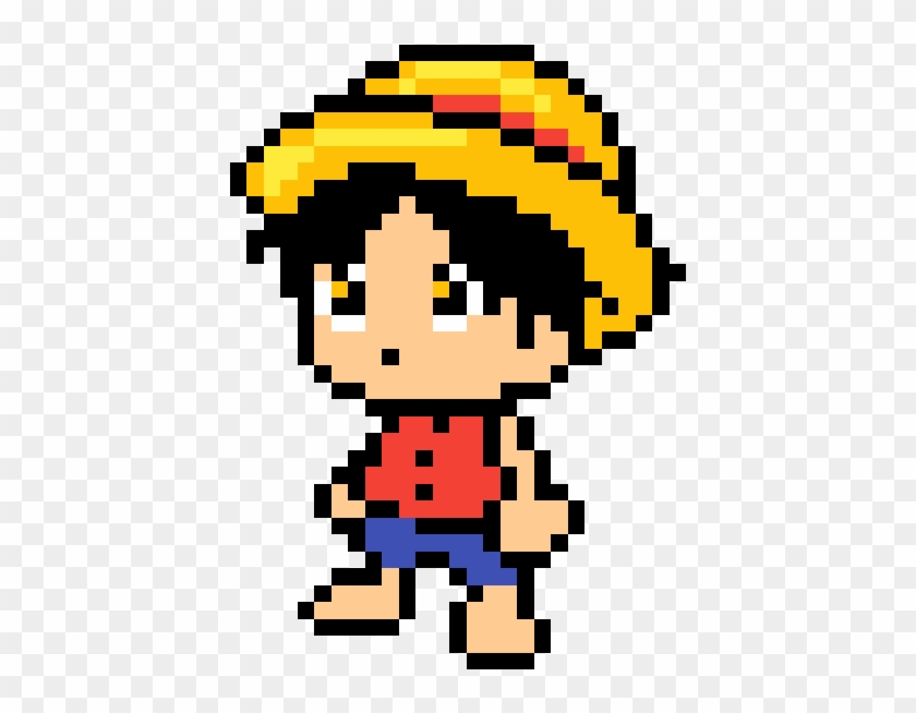 Luffy - Monkey D Luffy Pixel Art - Full Size PNG Clipart Images Download