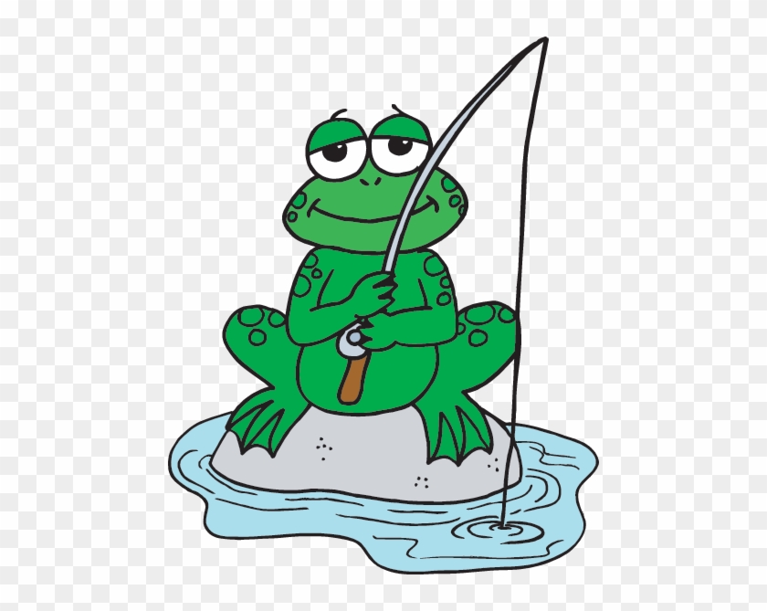 Frog Fishing - Frog - Full Size PNG Clipart Images Download
