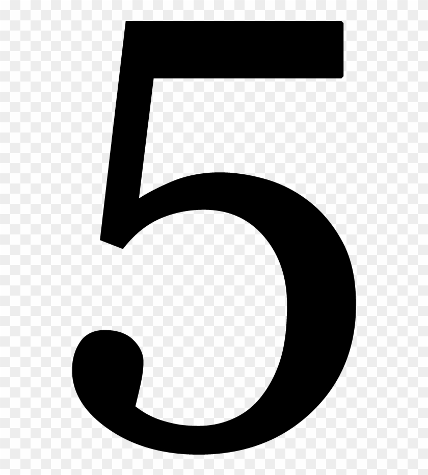 Black Number 5 Clipart - Full Size PNG Clipart Images Download