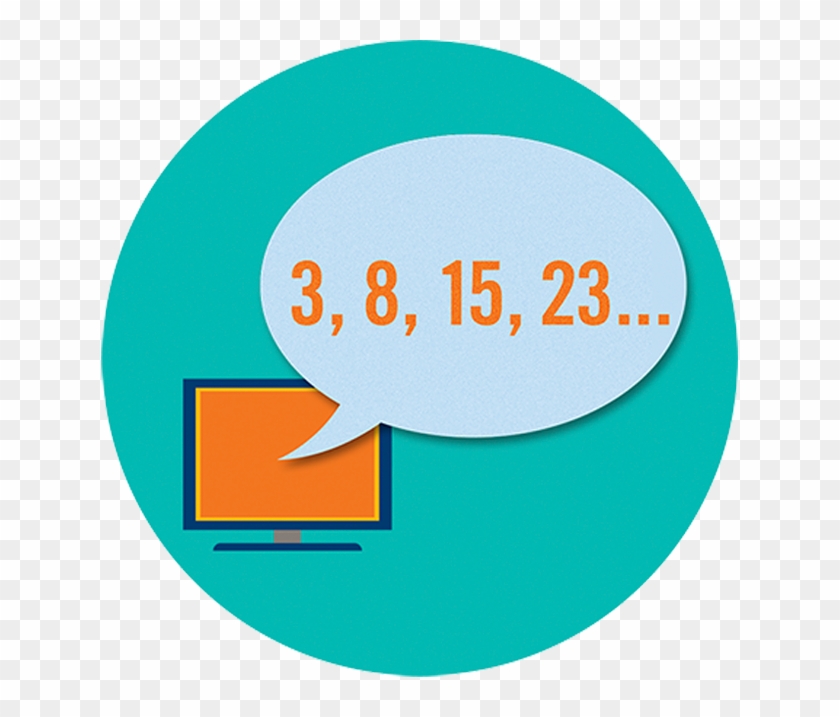 A Computer Randomly Selecting Numbers In A Speech Bubble - Computer ...