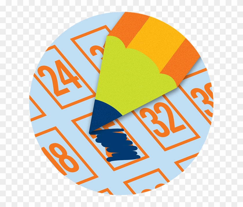 A Pencil Filling In A Selected Number - Number - Full Size PNG Clipart ...