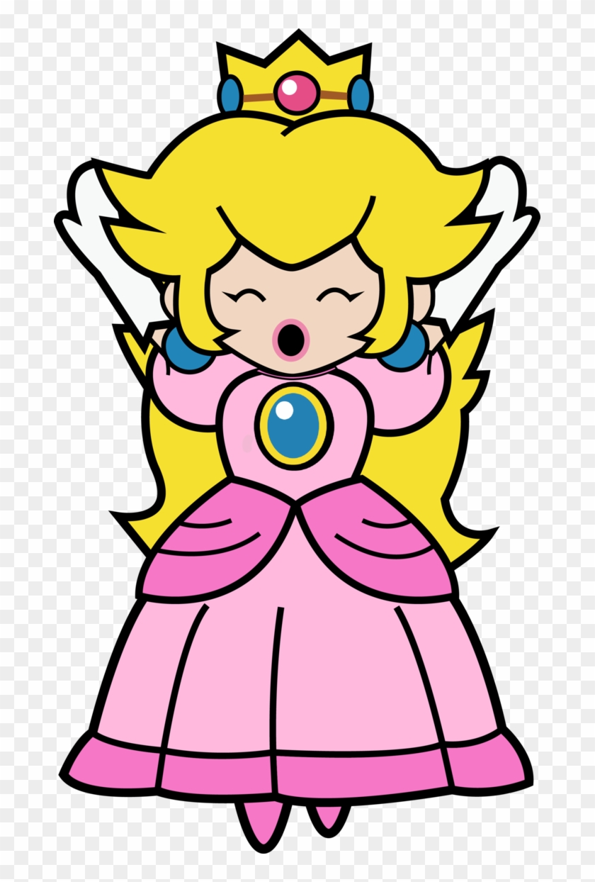 Princess Peach Clipart Vector - Paper Peach - Full Size PNG Clipart Images Download