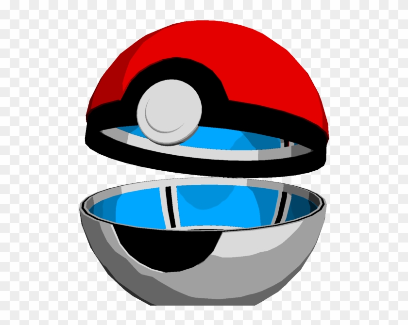 Rendered Open Pokeball By Johtoproject - Pokemon Ball Open Png - Full ...