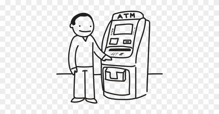 Atm Machine Clip Art Free Sketch Coloring Page