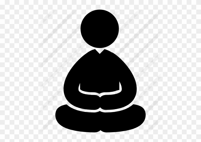 Meditation Yoga Posture Of A Sitting Man - Icono De Yoga - Full Size ...