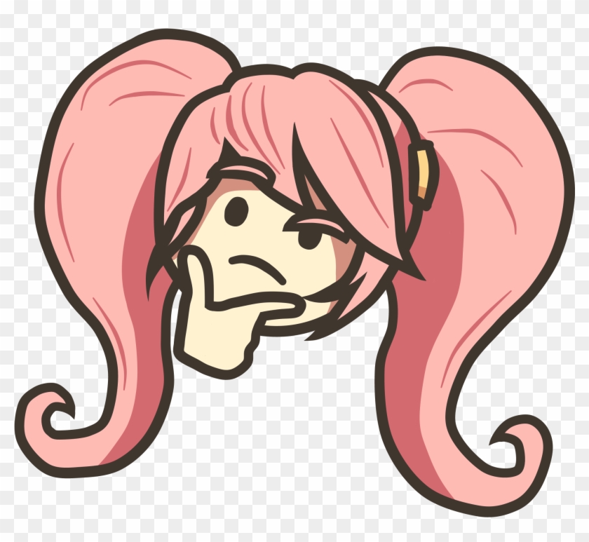 I Made A Mae Thinking Emote - Anime Thinking Emote - Full Size PNG ...
