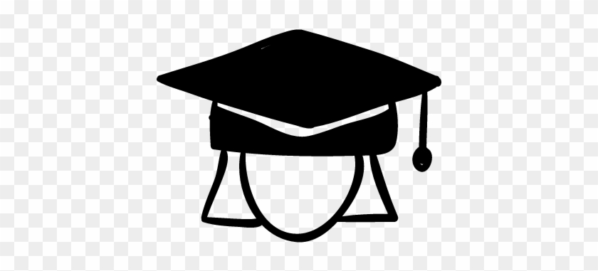 Student Head With Graduation Hat Vector - Student Head Logo - Full Size ...