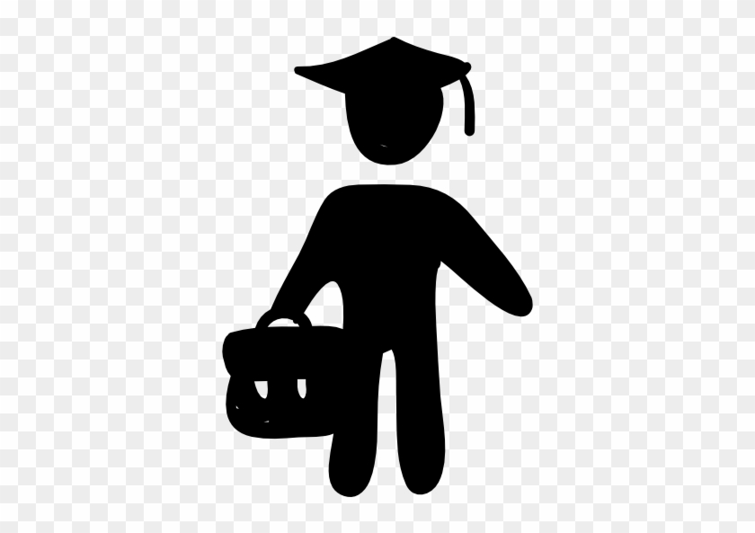 University Student Clipart Black And White - Icono Estudiante ...