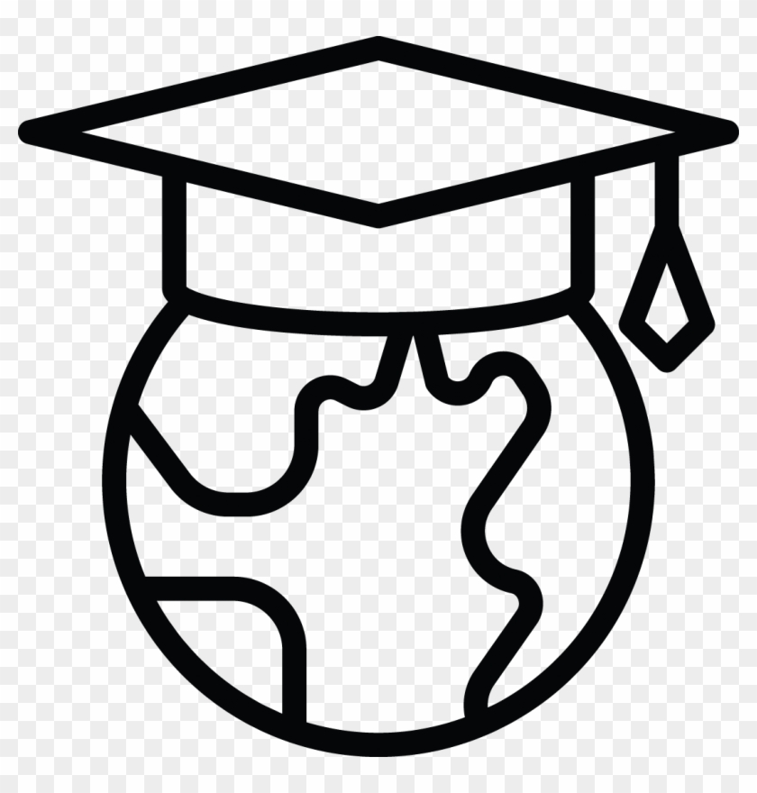 International Students - Global Student Clip Art Black And White - Full ...